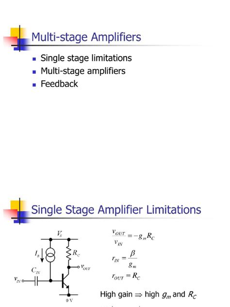 Multi Stage Amplifiers Pdf