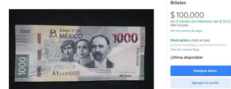 ¿cuáles Son Los Billetes De La Misma Denominación Que Se Venden Juntos En Más De Un Millón 300
