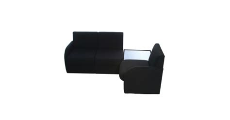 Black Modular Reception Seating For Hire Reception Furniture Rental