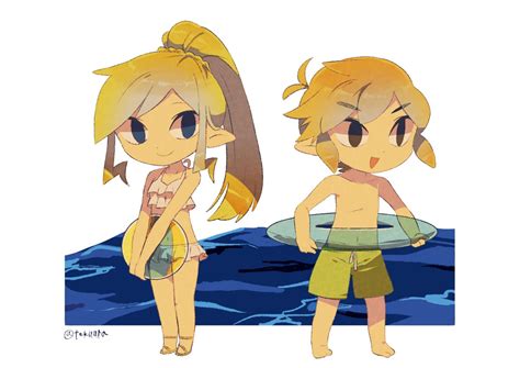 Link Princess Zelda Toon Link And Toon Zelda The Legend Of Zelda And More Drawn By