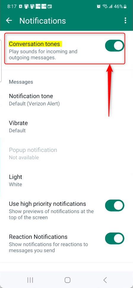 How To Enable Or Disable Conversation Tones In Whatsapp Geek Rewind