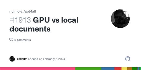 Gpu Vs Local Documents · Issue 1913 · Nomic Aigpt4all · Github