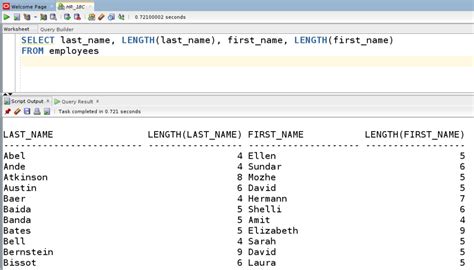 Функция Length в Oracle Sql Home