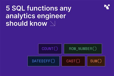 5 Sql Functions Any Analytics Engineer Should Know