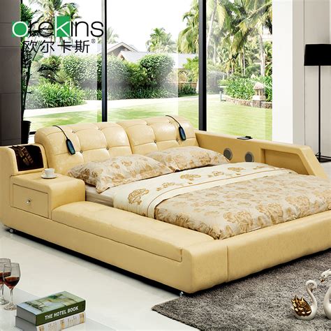 Купить кожаная кровать Туалетная д кожаная кровать татами 1 8 м двойная самомоднейшая кожаный