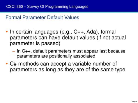 Ppt Csci 360 Survey Of Programming Languages Powerpoint Presentation Id 481096