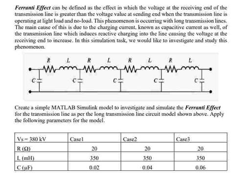 Solved Ferranti Effect I Need The Simulink Model Sending End