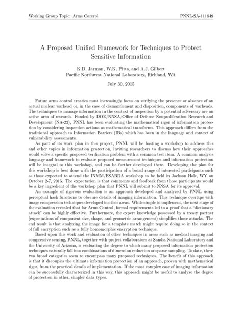 A Proposed Unified Framework For Techniques To Protect