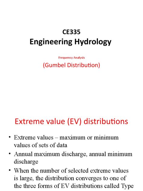8 C Frequency Analysis Gumbel Distribution Pdf Teaching Methods And Materials