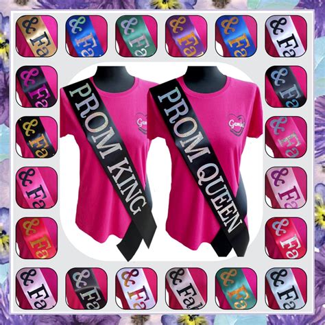 Prom Sashes Prom King Sash Prom Queen Sash High Quality Etsy