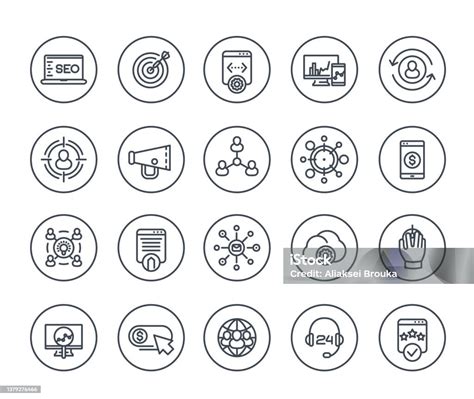 서 디지털 마케팅 웹 사이트 분석 순위 흰색으로 설정 된 라인 아이콘 인덱싱 아이콘에 대한 스톡 벡터 아트 및 기타 이미지 아이콘 유지 검색 엔진 Istock