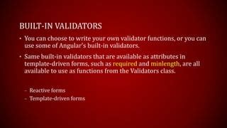 Angular Form Validations PPTX Web Development Internet