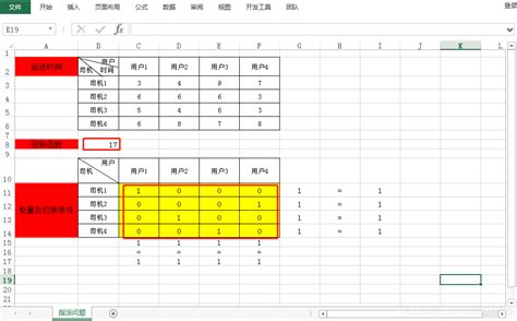 运用excel规划求解解决指派问题指派问题用excel求解 Csdn博客