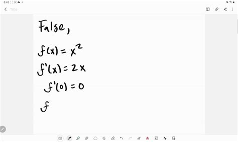Solvedtrue Or False For A Function F Whose Domain Is All Real Numbers