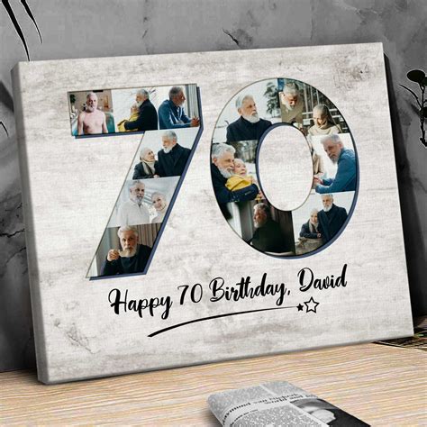 Personalized 70th Birthday T For Men 70th Birthday Photo Collage