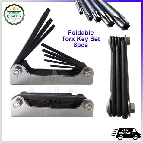 Foldable Torx Key Set 6pt Star Allen Key Allen Key Bunga 六角扳手 [8pcs 1set] Shopee Malaysia
