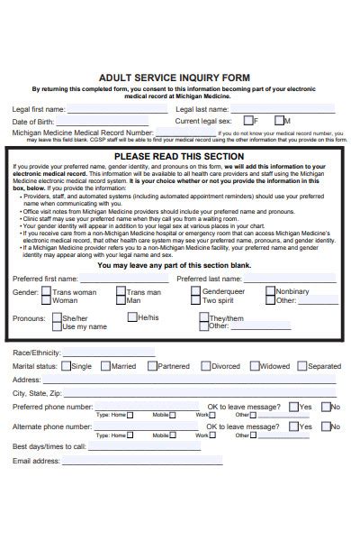 FREE 50 Inquiry Forms In PDF MS Word Doc FREE 50 Inquiry Forms In PDF MS Word Doc