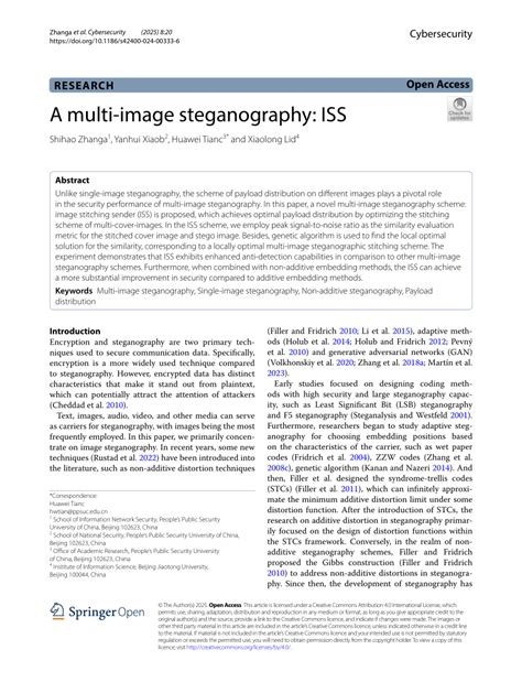 Pdf A Multi Image Steganography Iss
