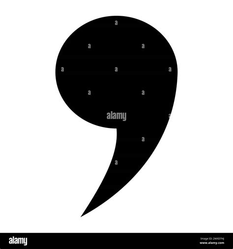 Punctuation Mark Is Comma Comma Hook Form For Separating Words Stock