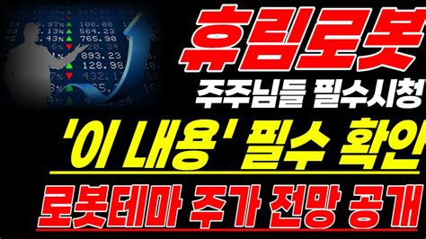 휴림로봇 휴림로봇주가 로봇테마 주가 전망 긴급공개 Lg과 삼성의 러브콜 받은 기업공개 2차전지기업 인수까지 이 내용 사실이면 대박 터진다 Youtube