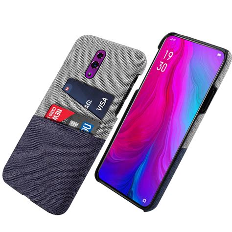 Mobile Phone Shell For Oppo Reno Case Slim Fabric Fit Hard PC Protective Felt Cloth Cover With 2