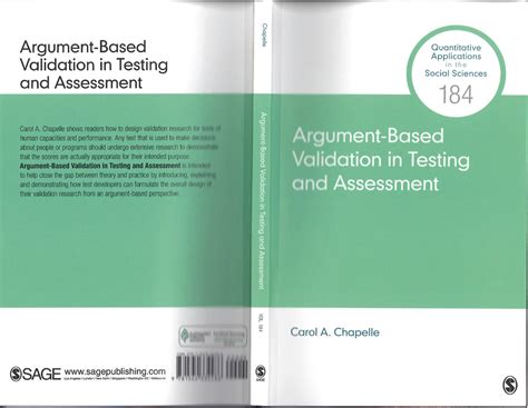 carol a chapelle argument based validation in testing and assessment