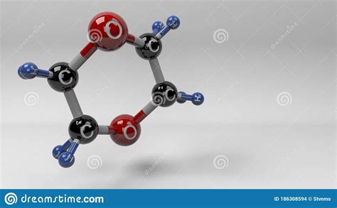 Dioxane Molecule 3d Illustration Stock Illustration Illustration Of Carcinogenic Dangerous