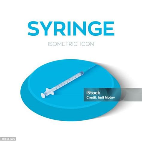 주사기 등각투영 아이콘입니다 바늘의료인슐린 주사기 예방 접종 주사의 개념 모바일 웹 장식 인쇄 제품 응용 프로그램을 위해 만들었습니다 벡터 일러스트레이션 백신접종에 대한