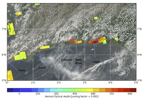 Regional Air Pollution And Clouds Modis Visible Image At 1300 Utc Download Scientific Diagram