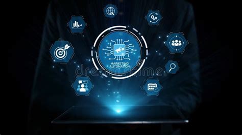 Marketing Automation Diagram Showcasing Ai Driven Campaign Workflow Elide Stock Video Video Of