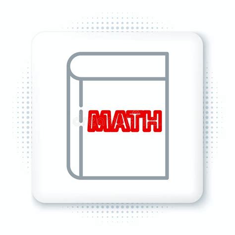 Line Book With Word Mathematics Icon Isolated On White Background Math Book Stock Vector