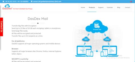 Send File Securely Through DasDex Mail GetBackYourPrivacy
