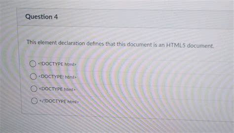 Question 4 This Element Declaration Defines Studyx