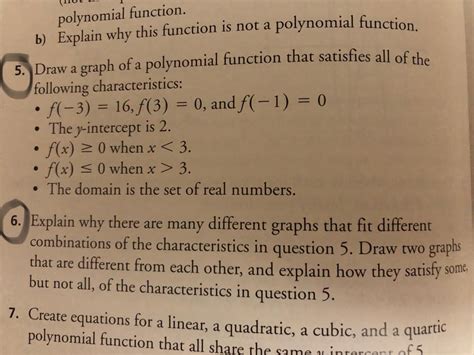 Solved Polynomial Function B Explain Why This Function Is Chegg