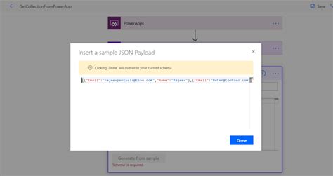 Power Platform Pass Json Collection From Canvas App To Power Automate