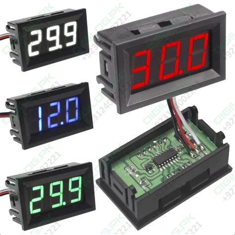 3 Wire 0 100v Red Led Digital Voltmeter Module Panel Meter Dc4 30v