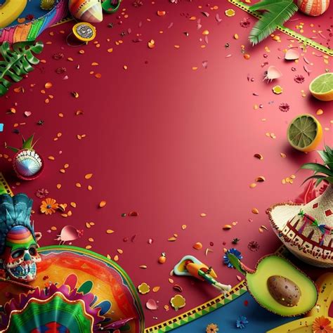 Premium Photo Fiesta Celebration Colorful Mexican Culture Background