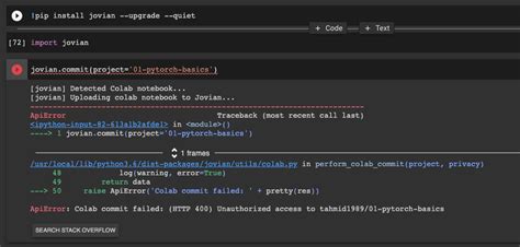 Error Handling Cannot Upload Notebook To Jovian Stack Overflow