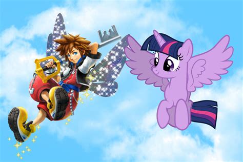 Sora Flying With Twilight Sparkle By User15432 On Deviantart