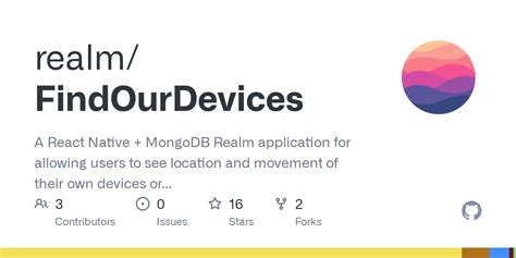 Github Realmfindourdevices A React Native Mongodb Realm