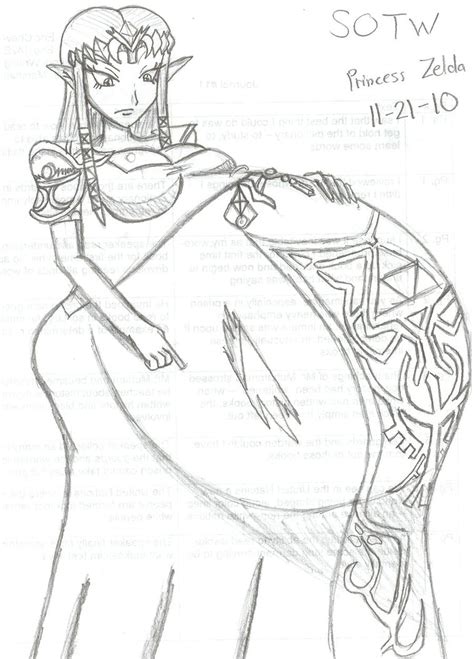 Redraw Princess Zelda Sketch By Spooky Gh0st On Deviantart