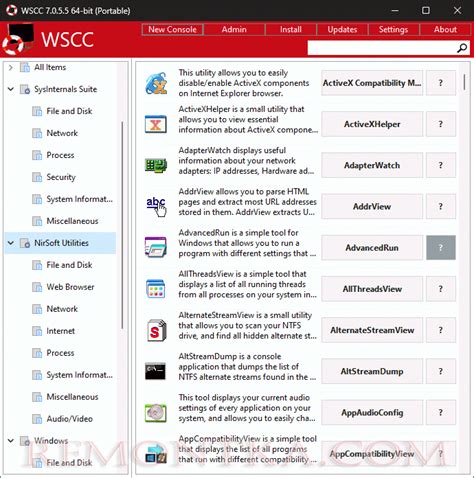 Wscc — все системные утилиты Windows в одном интерфейсе РЕМОНТКА