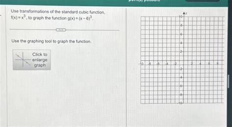 Solved Use Transformations Of The Standard Cubic Function
