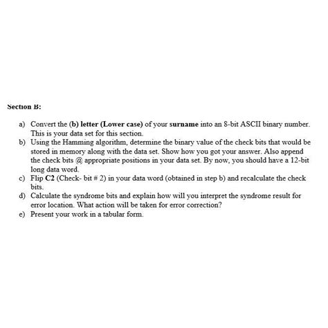 solved section b a ﻿convert the b ﻿letter lower case