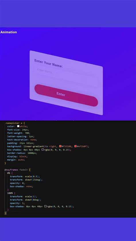 Css Name Picker Animation