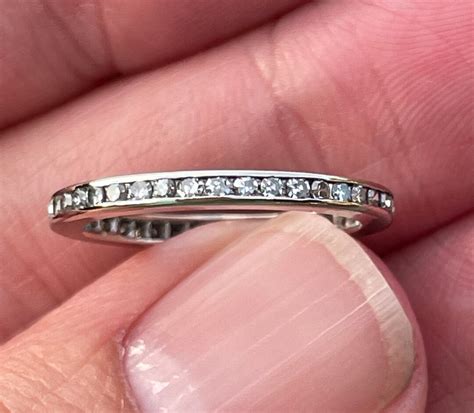 Eternity Wedding Bandwide 2mm White Gold Eternity Ring 14kt 41