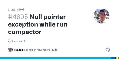 Null Pointer Exception While Run Compactor · Issue 4695 · Grafanaloki