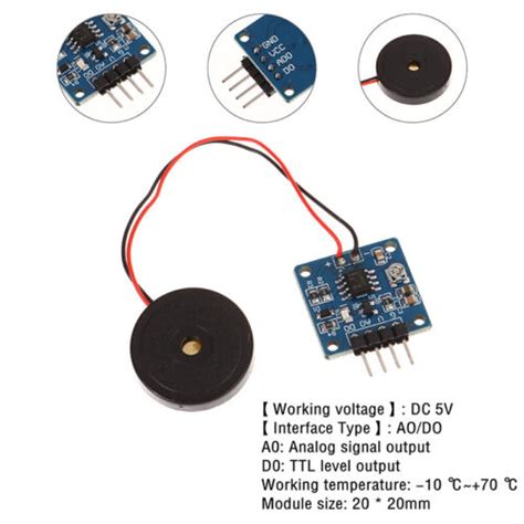 5v Piezoelectric Film Vibration Sensor Switch Module Ttl Level Output Ebay