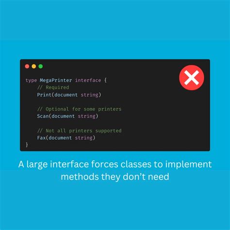 Interface Segregation Principle Isp Explained In 100 Seconds Dev Community