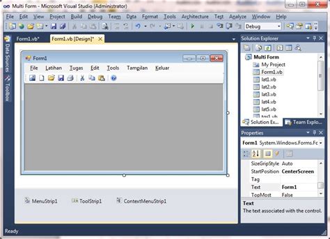 hadphan rianto menu toolbar dan mdi form